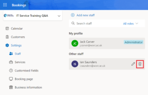 How do I manage staff in Microsoft Bookings? – Digital Services